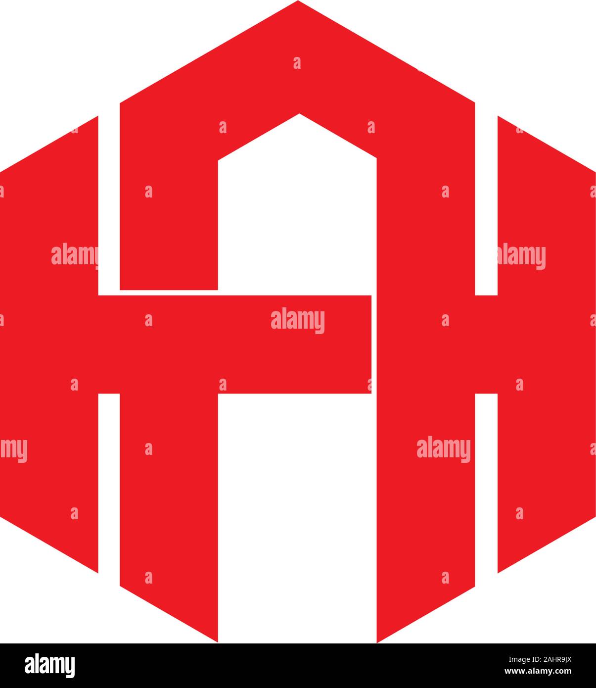 letter ha simple hexagonal geometric symbol logo vector Stock Vector ...