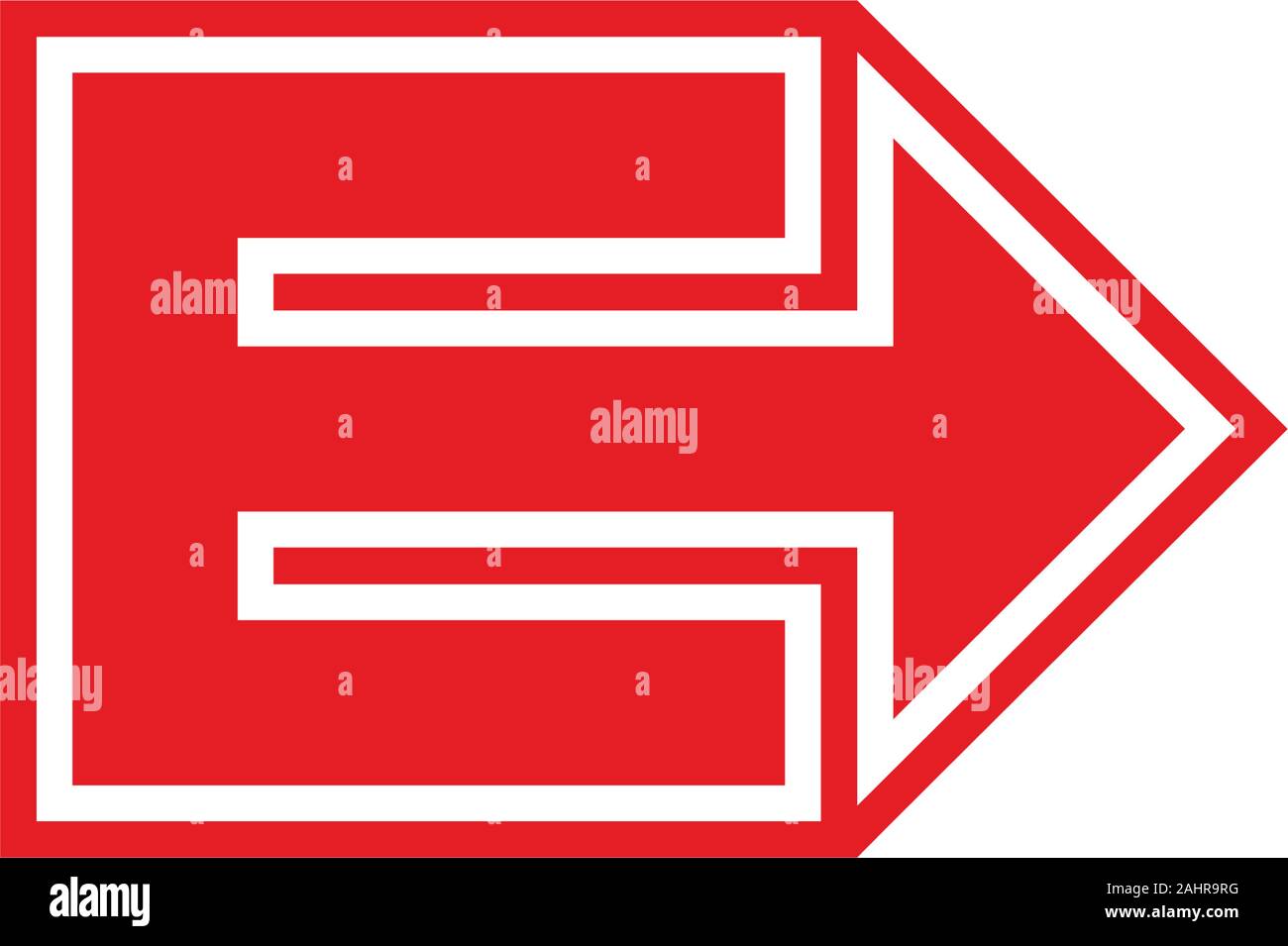 letter e geometric arrow logo vector Stock Vector Image & Art - Alamy