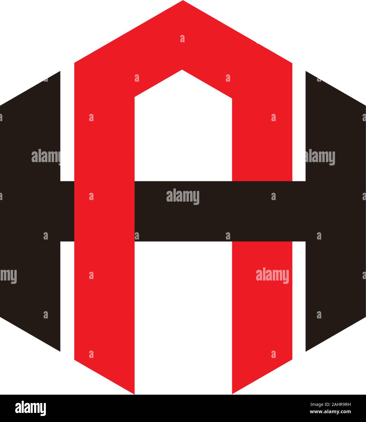 letter ha simple hexagonal geometric symbol logo vector Stock Vector ...