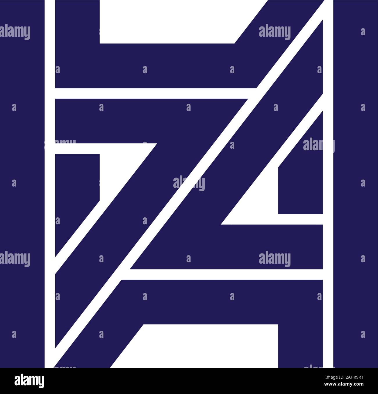 letter 7z geometric line arrow design logo vector Stock Vector Image ...