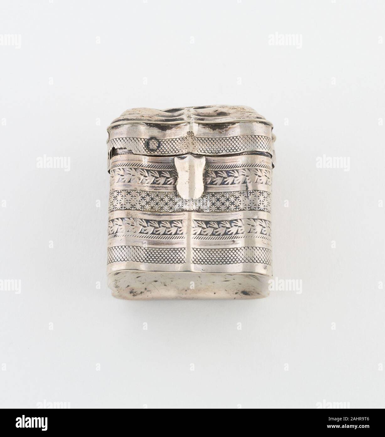 Sponge Box. 1852. Netherlands. Silver Stock Photo - Alamy