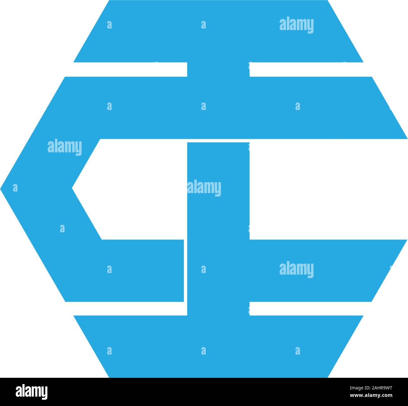 letter ct overlapping geometric symbol logo vector Stock Vector Image ...