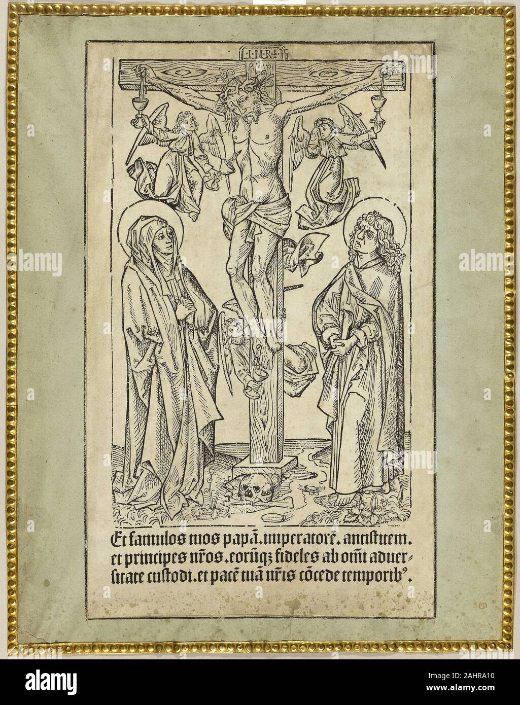 Christ on the Cross with Angels. 1485–1495. Germany. Woodcut in black ...