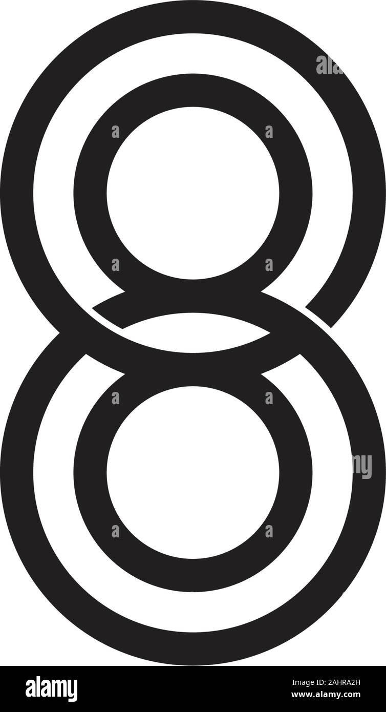 Linked Loop Circles Object Lines Art Logo Vector Stock Vector Image And Art Alamy