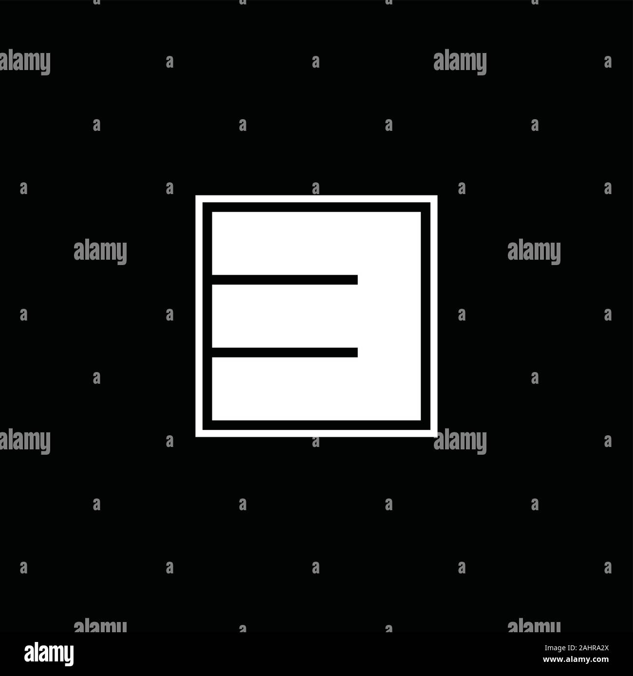number 3 simple square outline logo vector Stock Vector Image & Art - Alamy