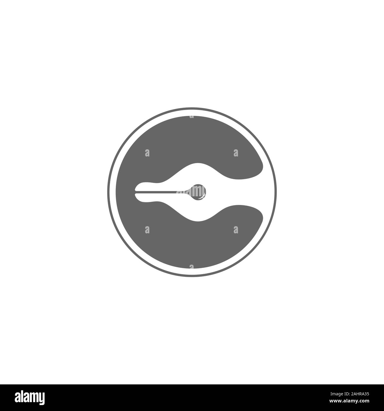 letter c pen ink curves design symbol logo vector Stock Vector Image ...