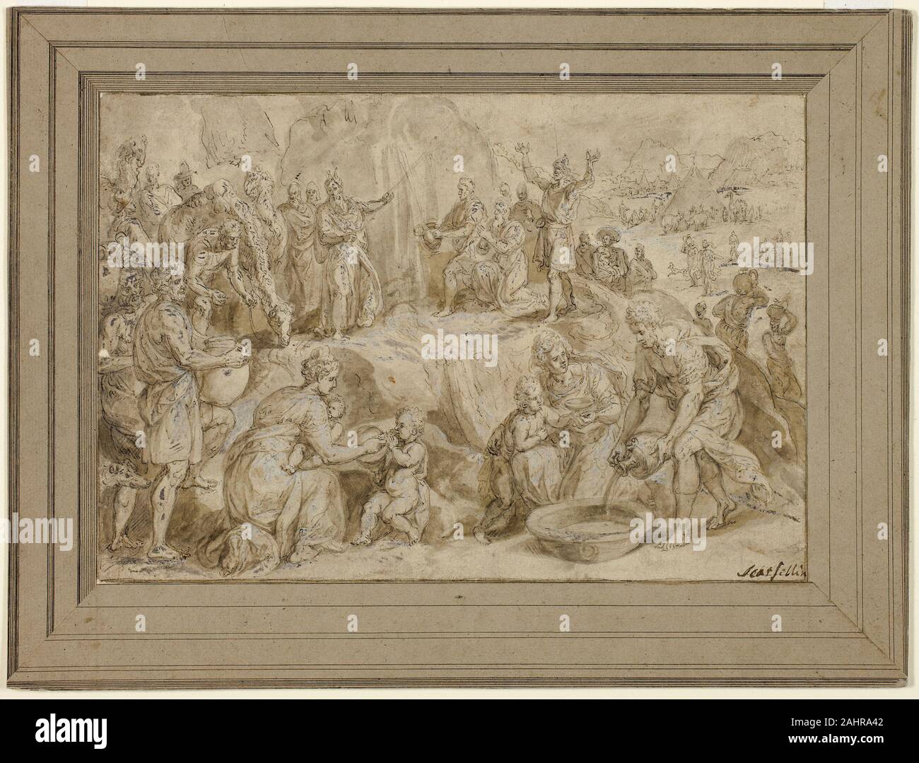 Crispin van den Broeck. Moses Striking Water from the Rock. 1544–1590 ...