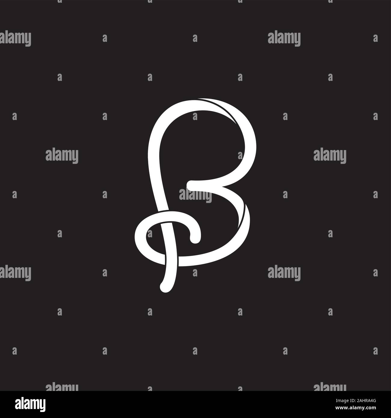 letter pb curves linked ribbon logo vector Stock Vector Image & Art - Alamy