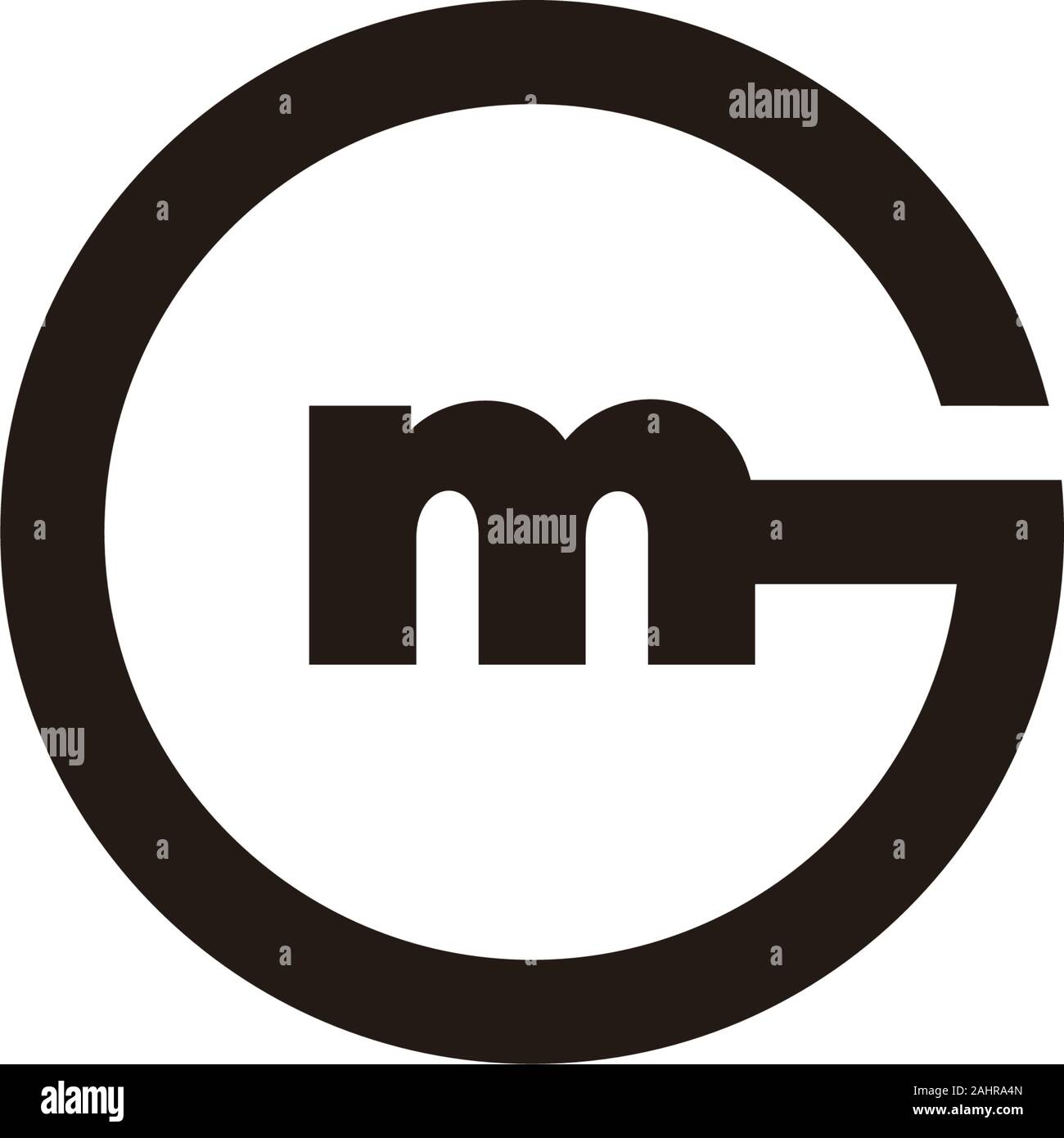 letter gm circle geometric simple logo vector Stock Vector Image & Art ...