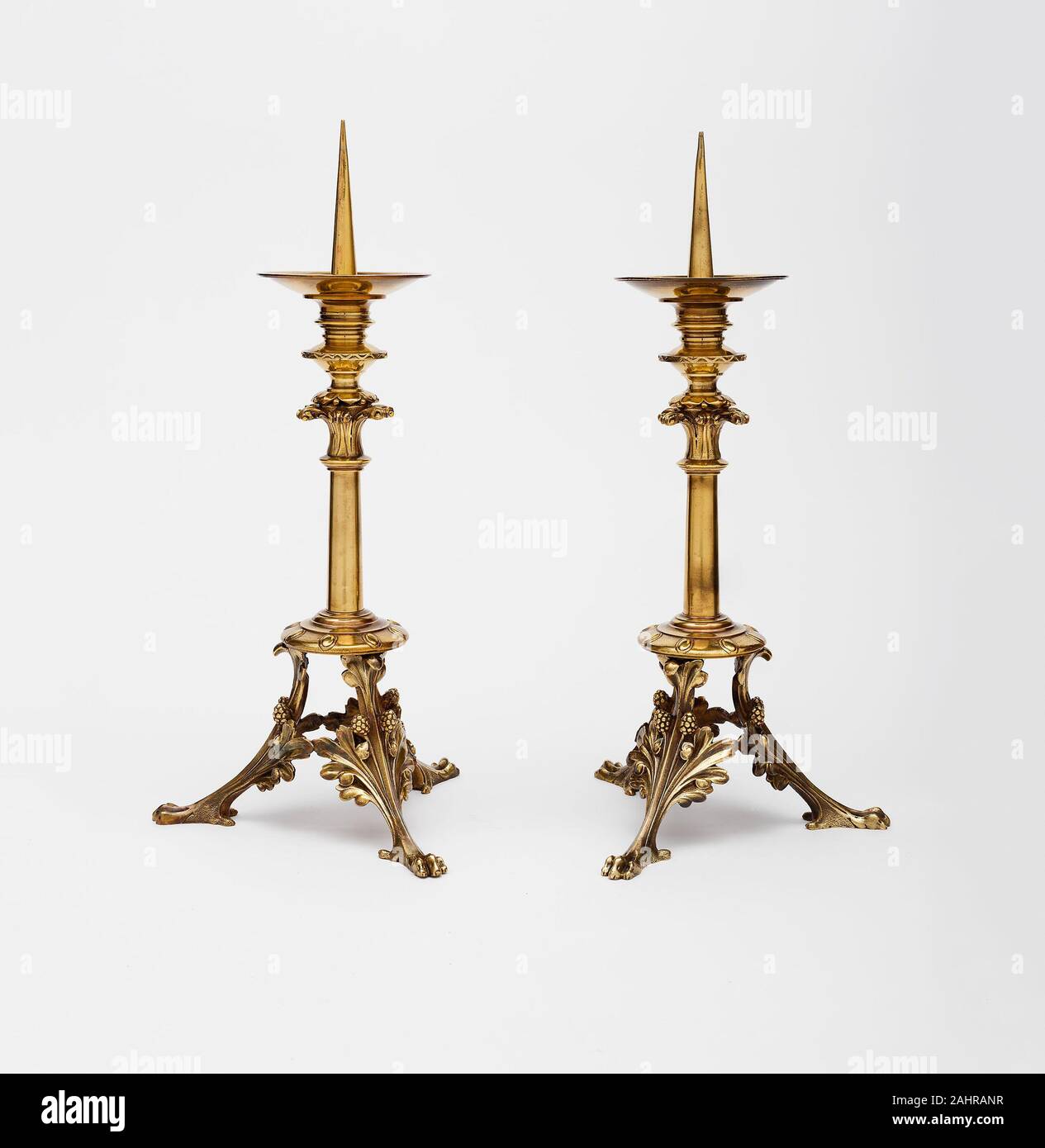 Eugène-Emmanuel Viollet-le-Duc. Pair of Altar Candlesticks. 1862. Paris ...