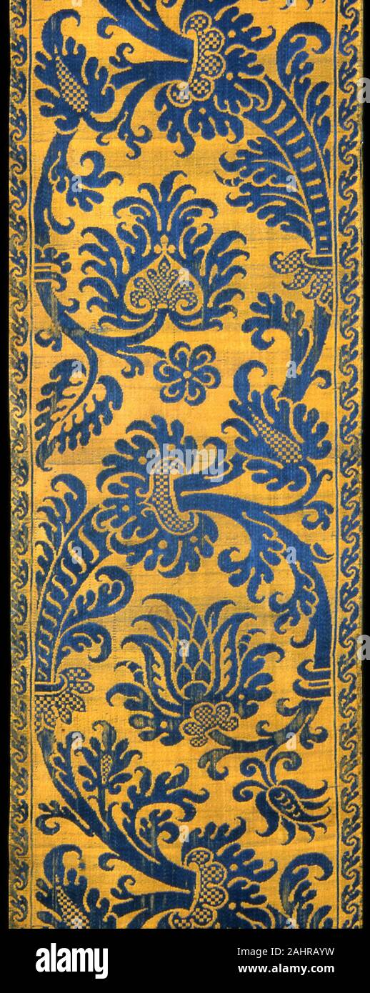 Border. 1675–1700. France. Silk, integrated compound weave of warp ...