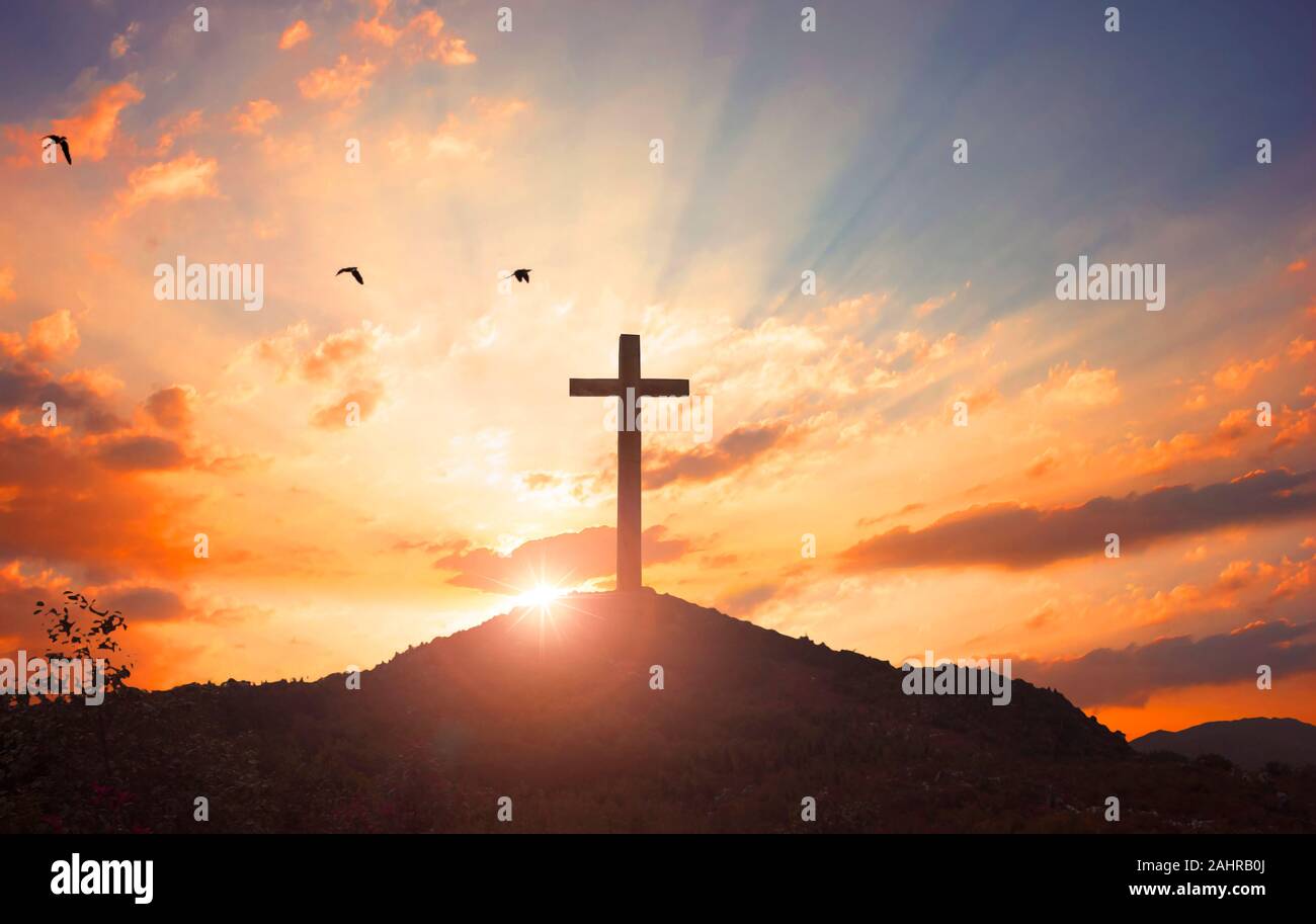 The Cross symbol of christian and Jesus Christ Stock Photo - Alamy