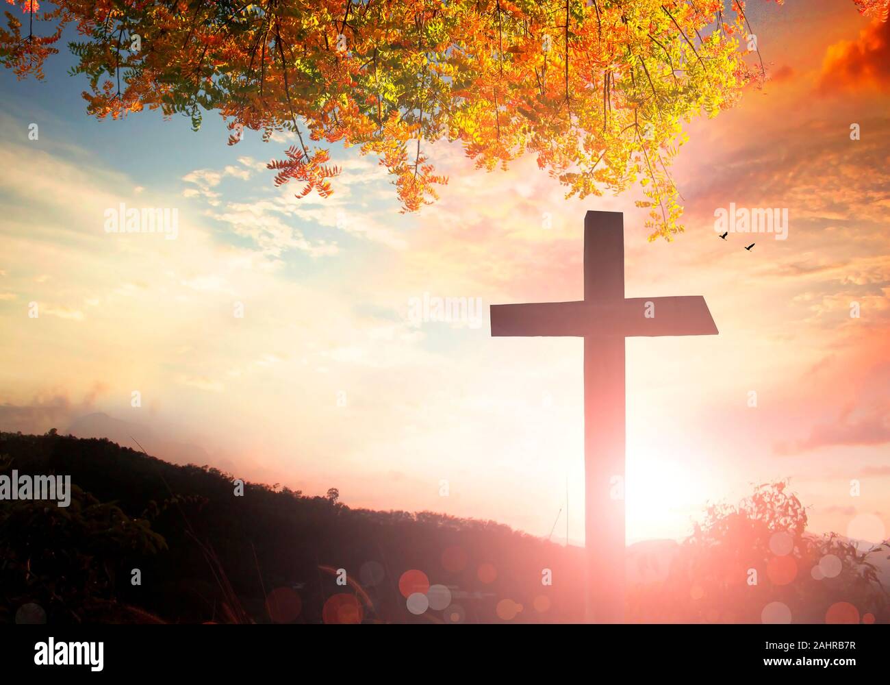 The Cross symbol of christian and Jesus Christ Stock Photo - Alamy