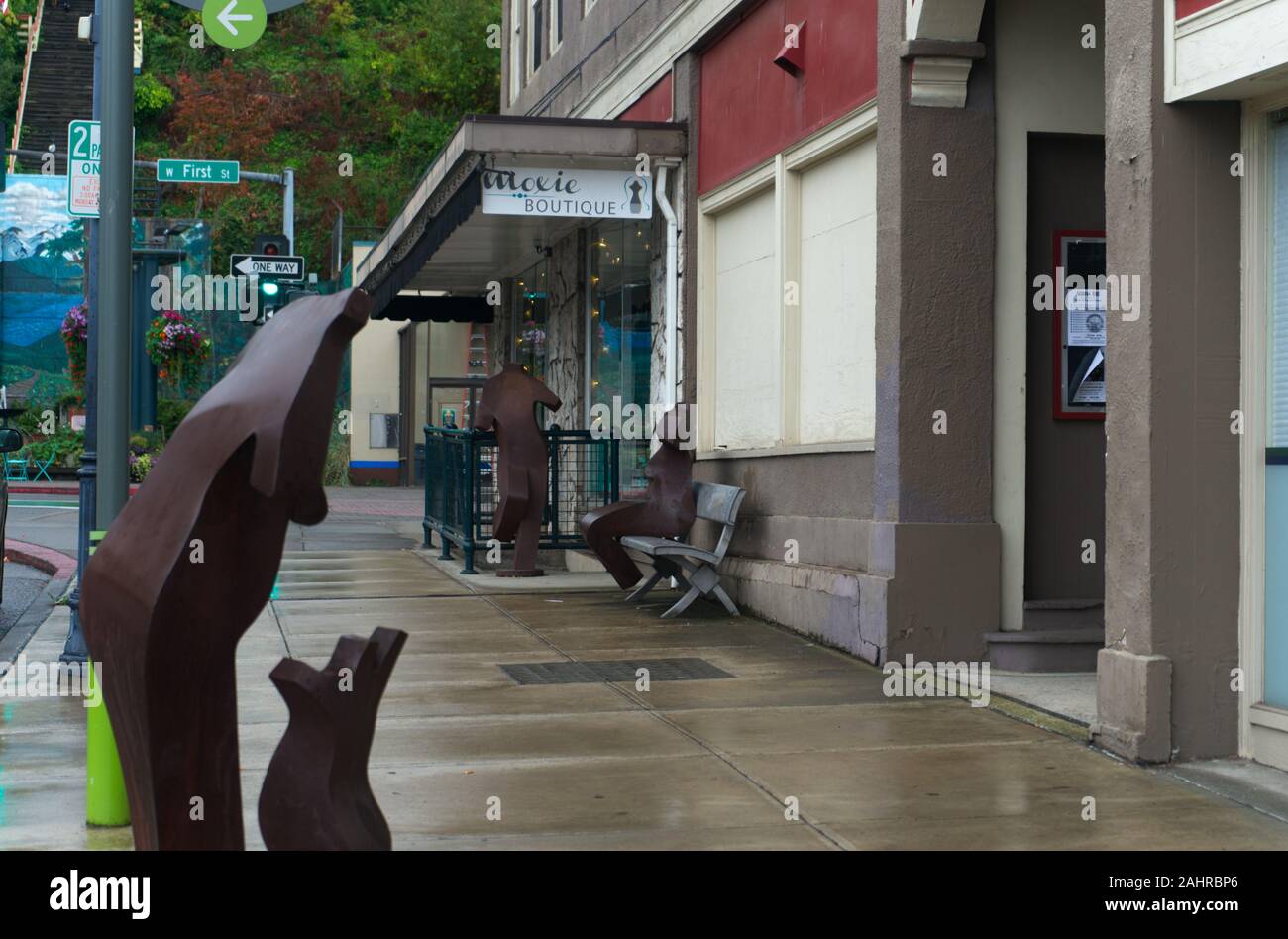 Port Angeles Public Art - Avenue of the People by Bob Stokes, Port ...