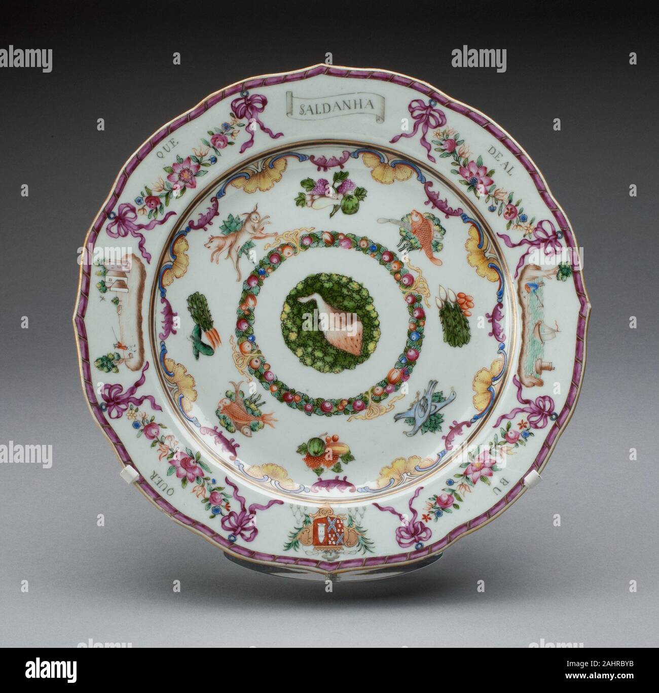 Plate. 1760–1770. China. Hard-paste porcelain with polychrome enamels ...