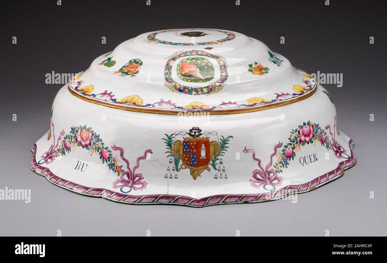 Cover. 1760–1770. Junyao. Enameled copper decorated with canton enamels ...