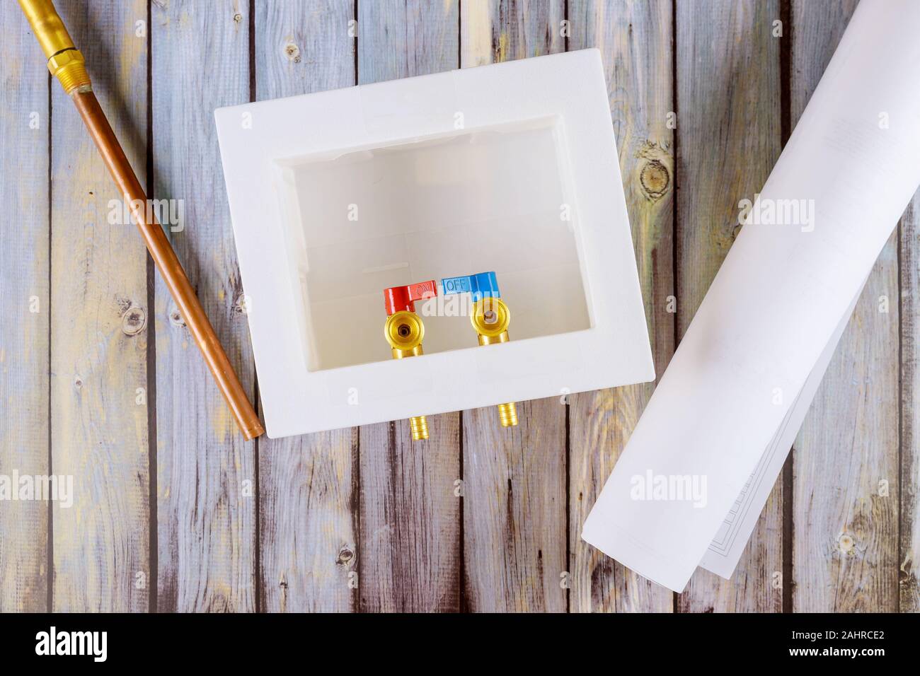 Plumbing laundry supplies washing machine outlet boxes center drain ...