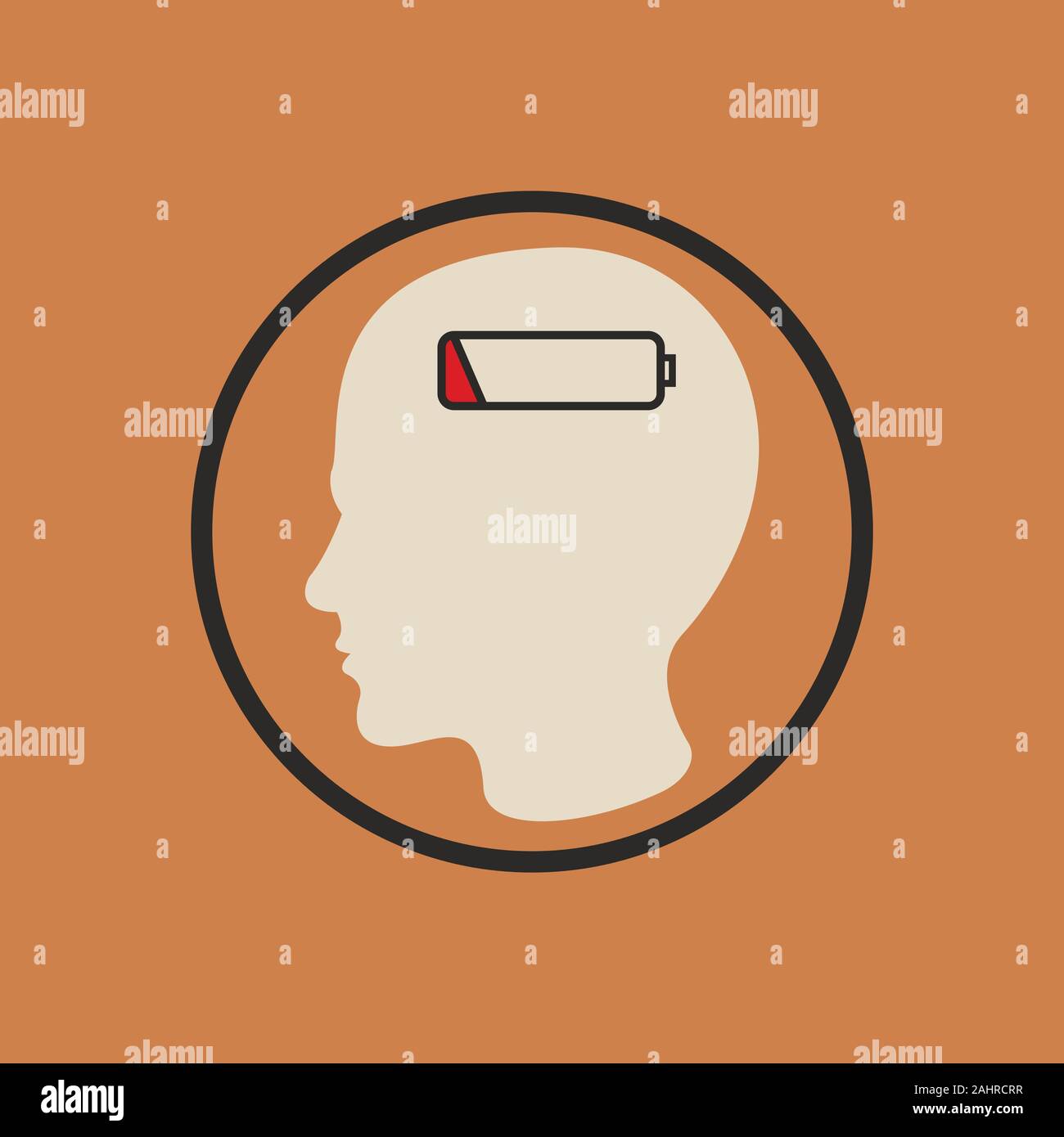 burnout syndrome icon logo vector Stock Vector Image & Art - Alamy