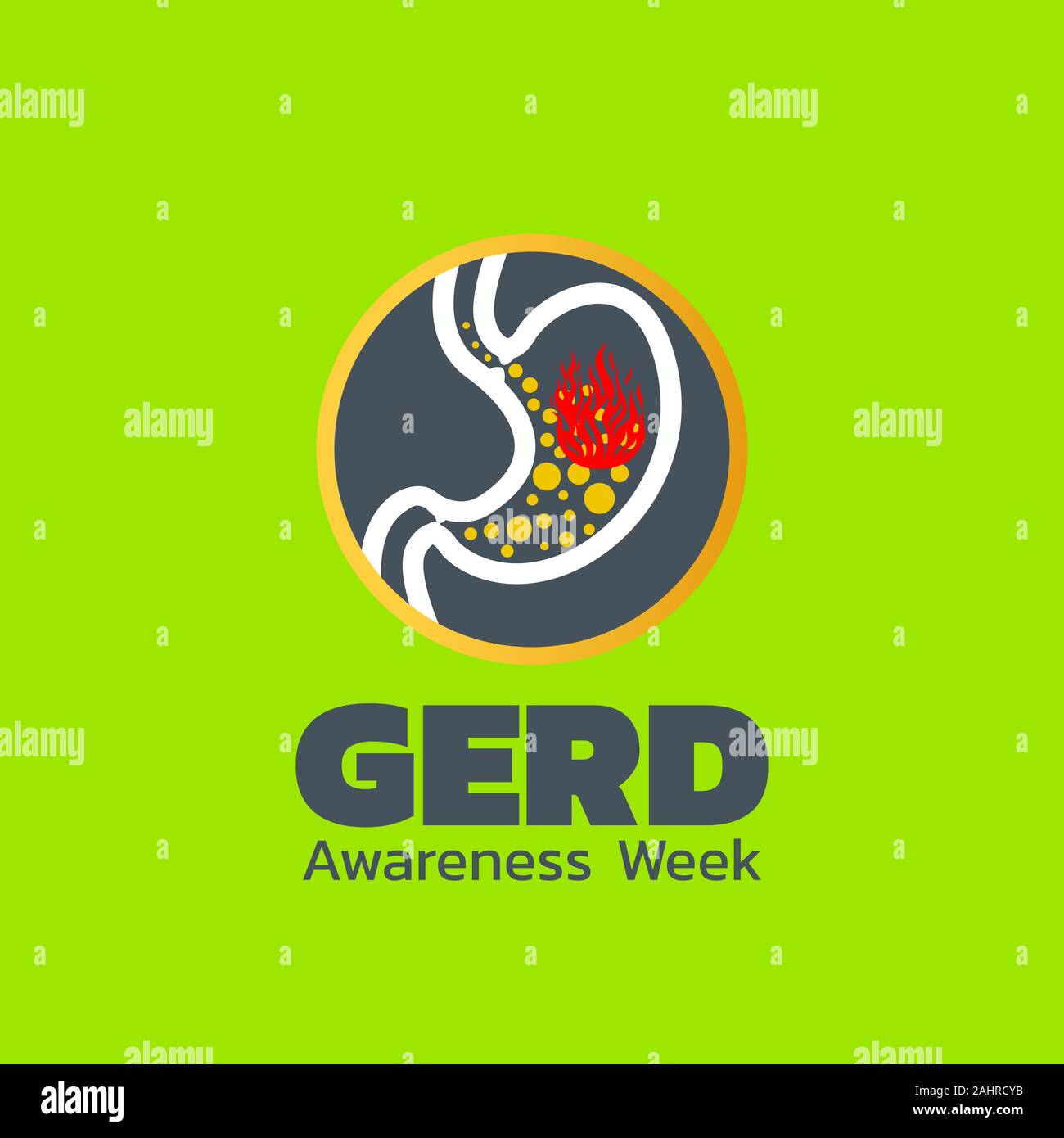 GERD Awareness Week icon logo vector Stock Vector Image & Art - Alamy