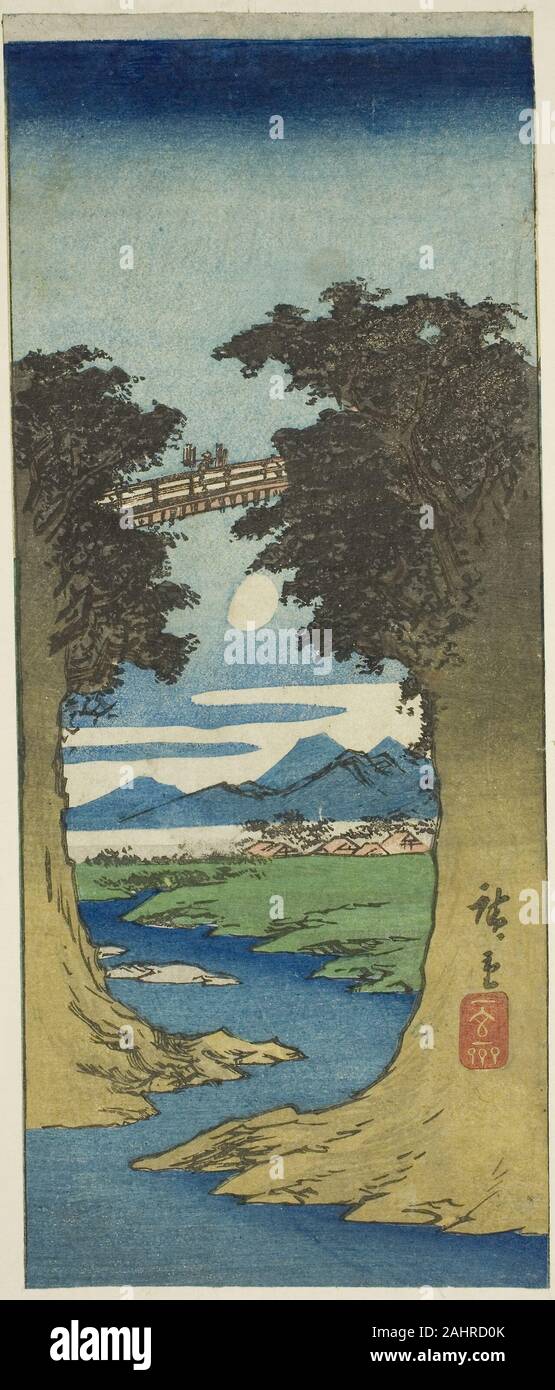 Utagawa Hiroshige. Monkey Bridge. 1835–1847. Japan. Color woodblock ...