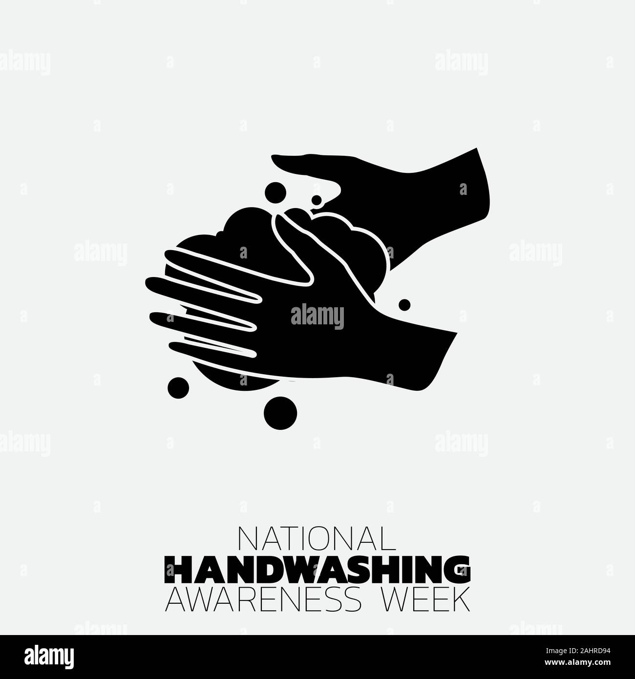 National Handwashing Awareness Week icon logo vector Stock Vector Image ...