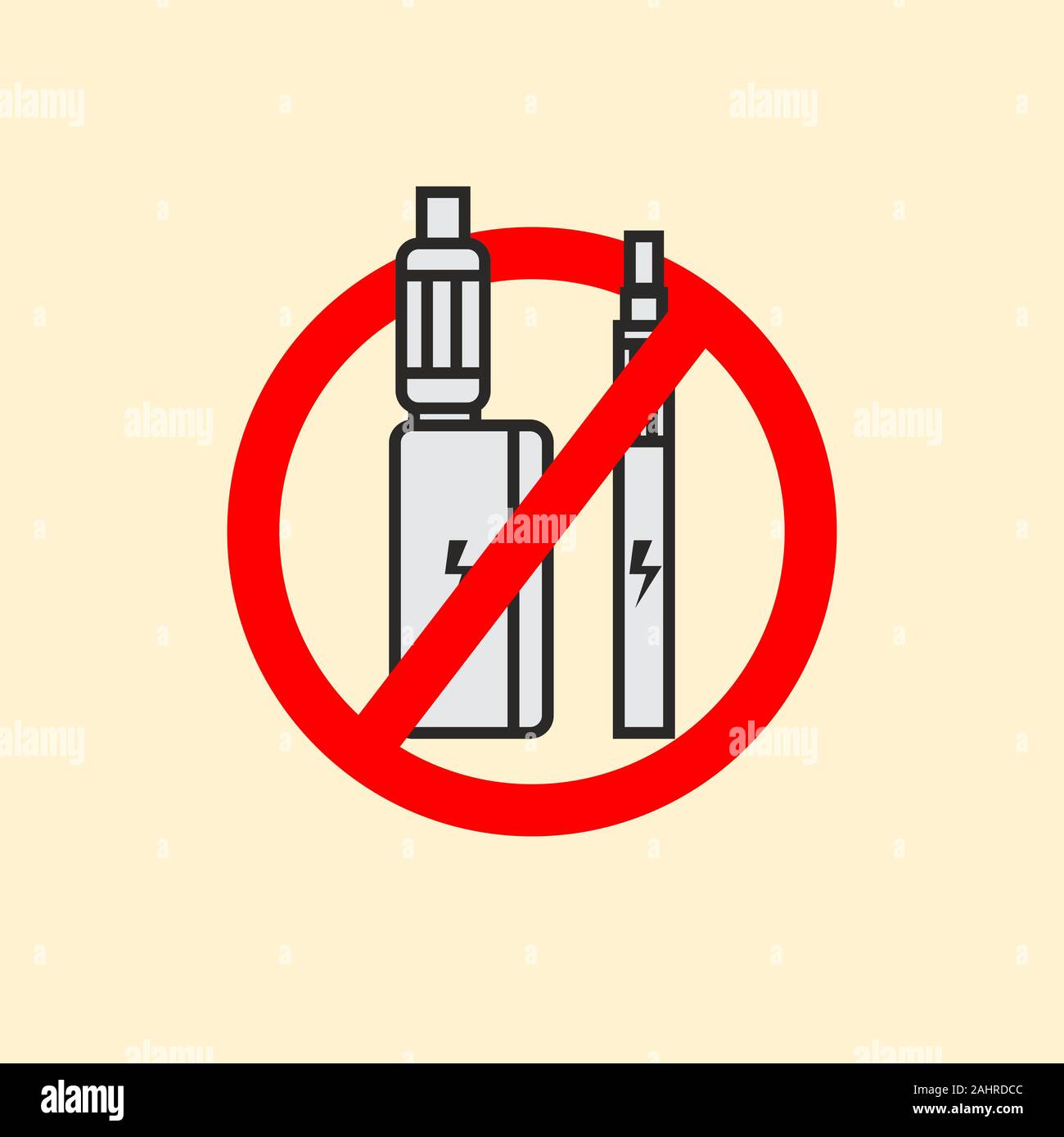 Vape smoking tools vector icon, NO VAPING Stock Vector Image & Art - Alamy