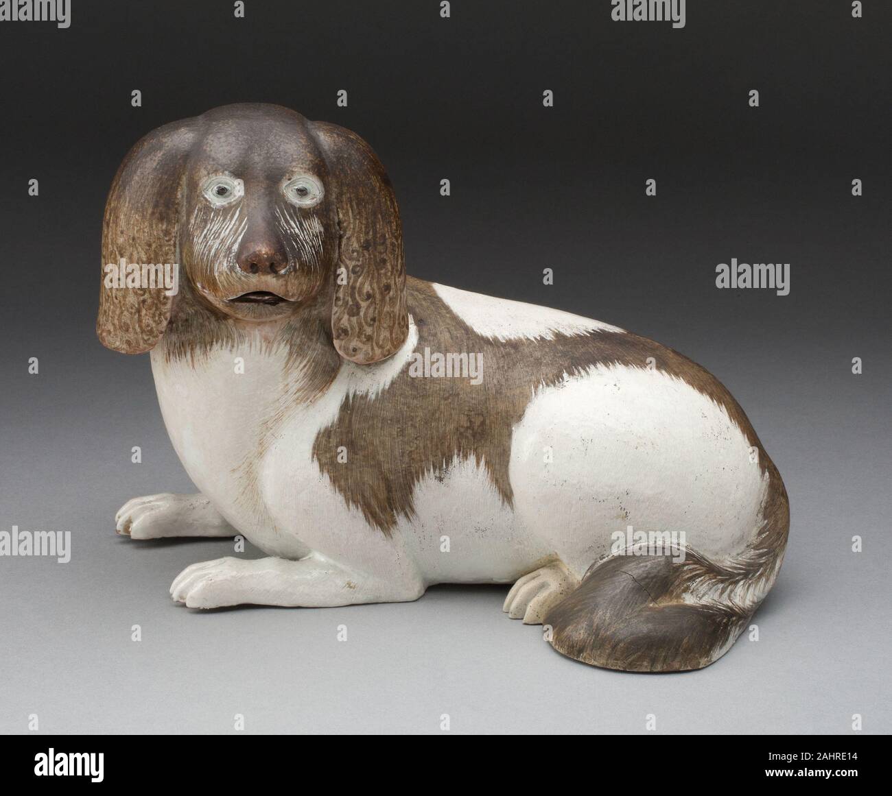 Spaniel. 1760. Jingdezhen. Hard-paste porcelain with polychrome enamels ...