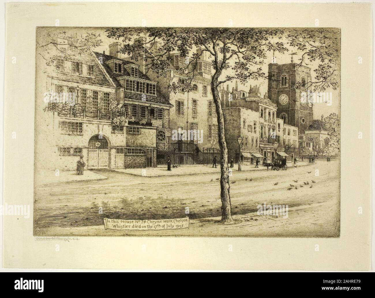 Walter William Burgess. Cheyne Walk. 1876–1908. England. Etching, with ...