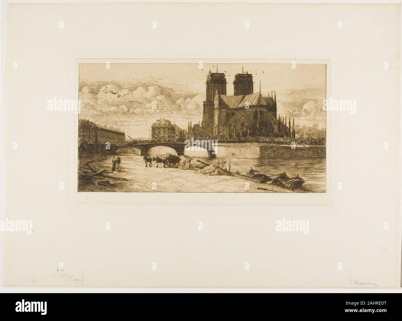 Ferdinand Jules Albert Gosselin. The Apse of Notre-Dame, Paris. 1863 ...