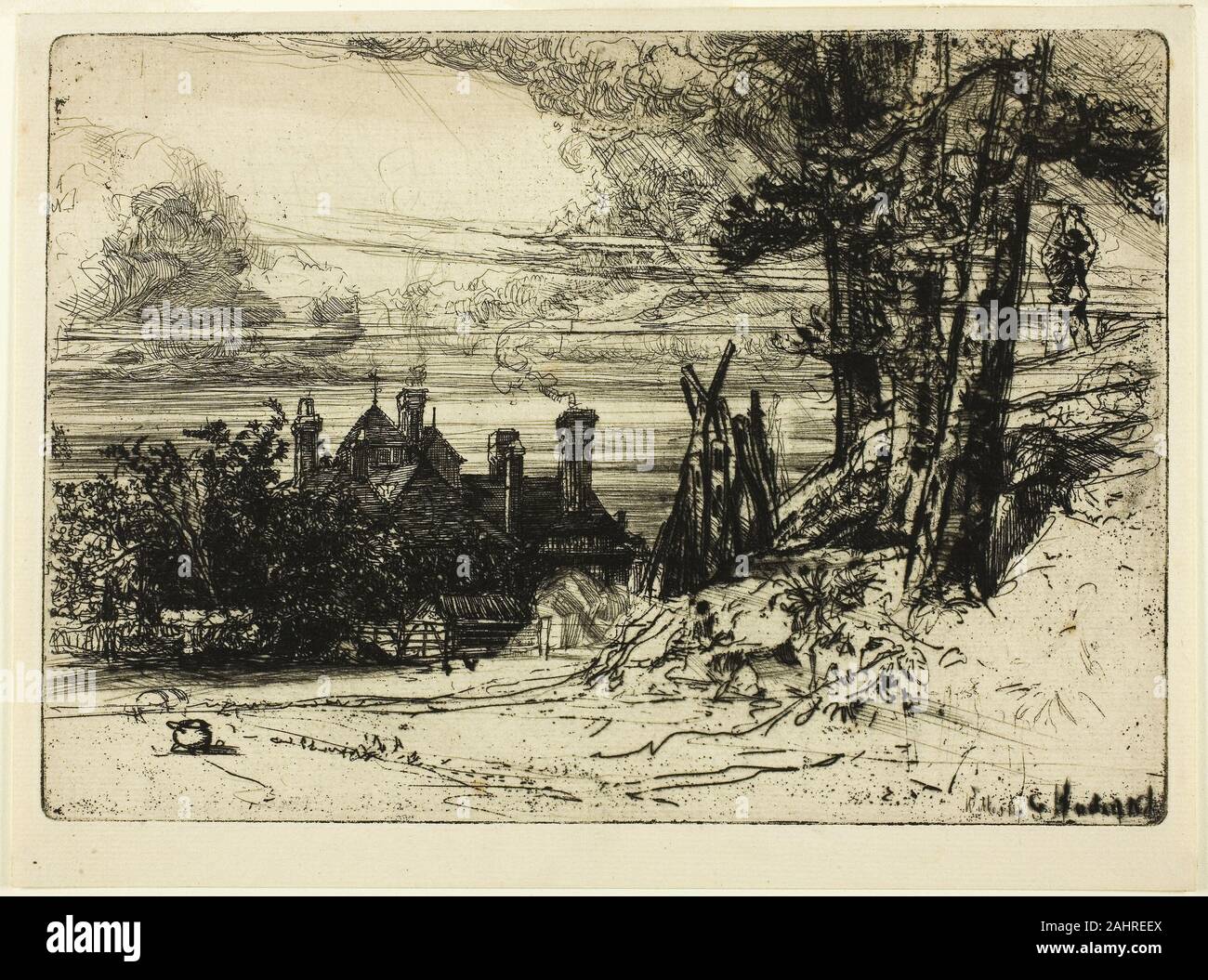 Francis Seymour Haden. Horsley's House at Willesley. 1865. England ...