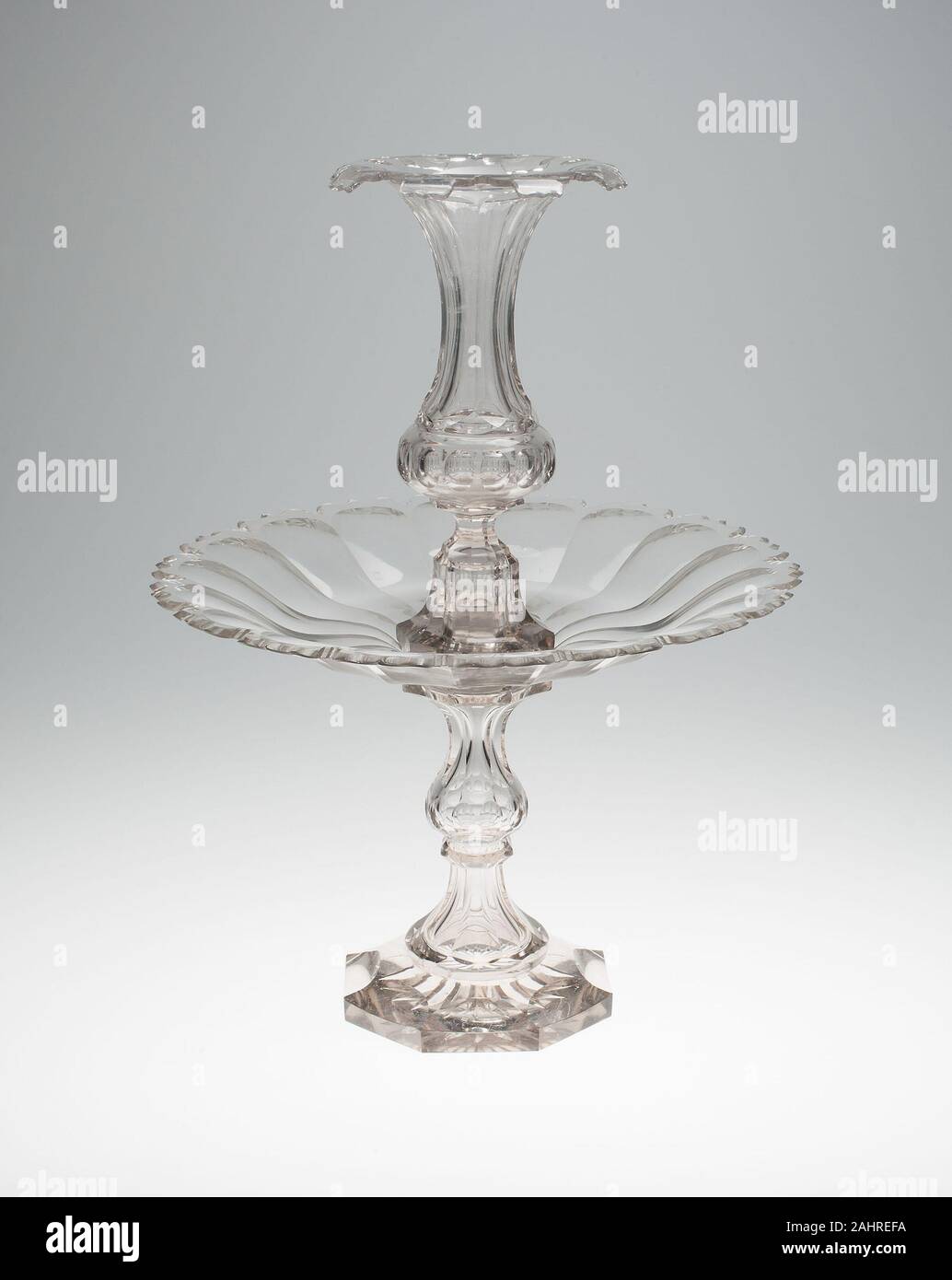 Three-Part Garniture. 1845–1855. Bristol. Glass Stock Photo - Alamy