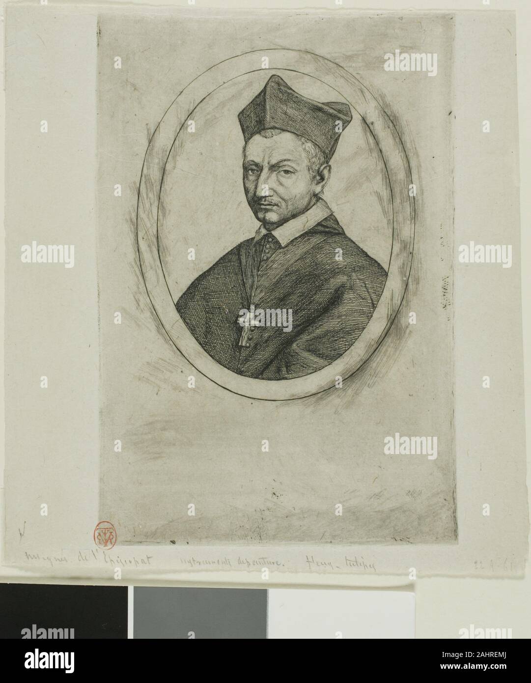 Charles Meryon. Portrait of Pierre Nivelle, Bishop of Luçon. 1861–1862 ...