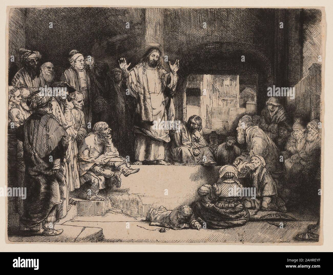 Rembrandt van Rijn. Christ Preaching. 1652–1662. Holland. Etching ...