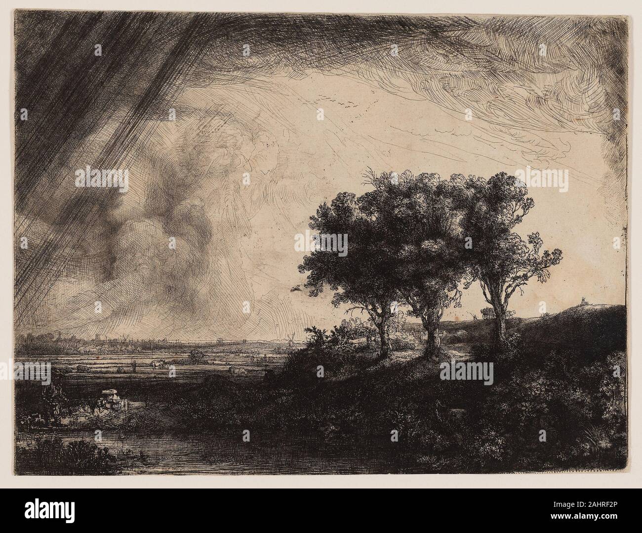 Rembrandt van Rijn. The Three Trees. 1643. Holland. Etching and ...