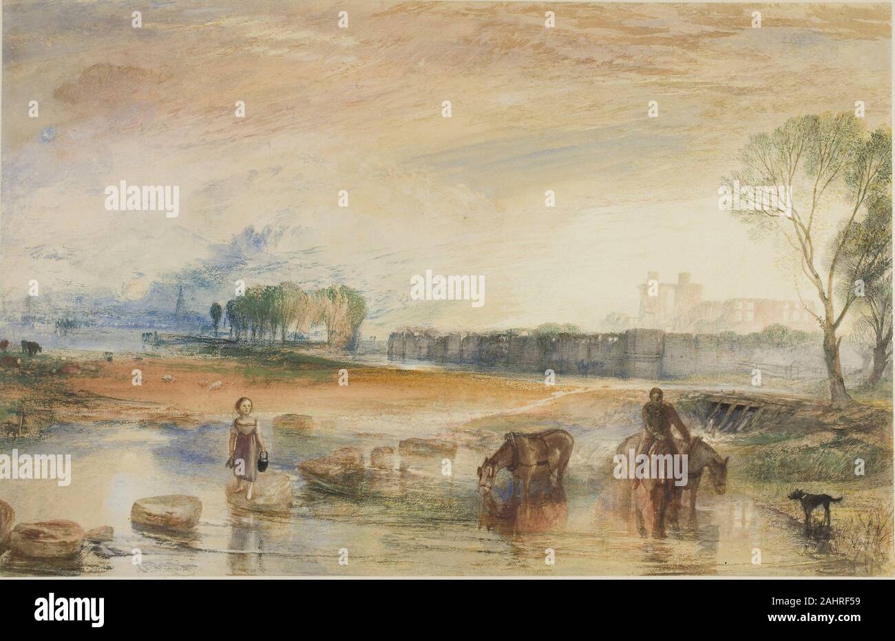 Joseph Mallord William Turner. Sunset and Moonrise. 1822–1842. England ...