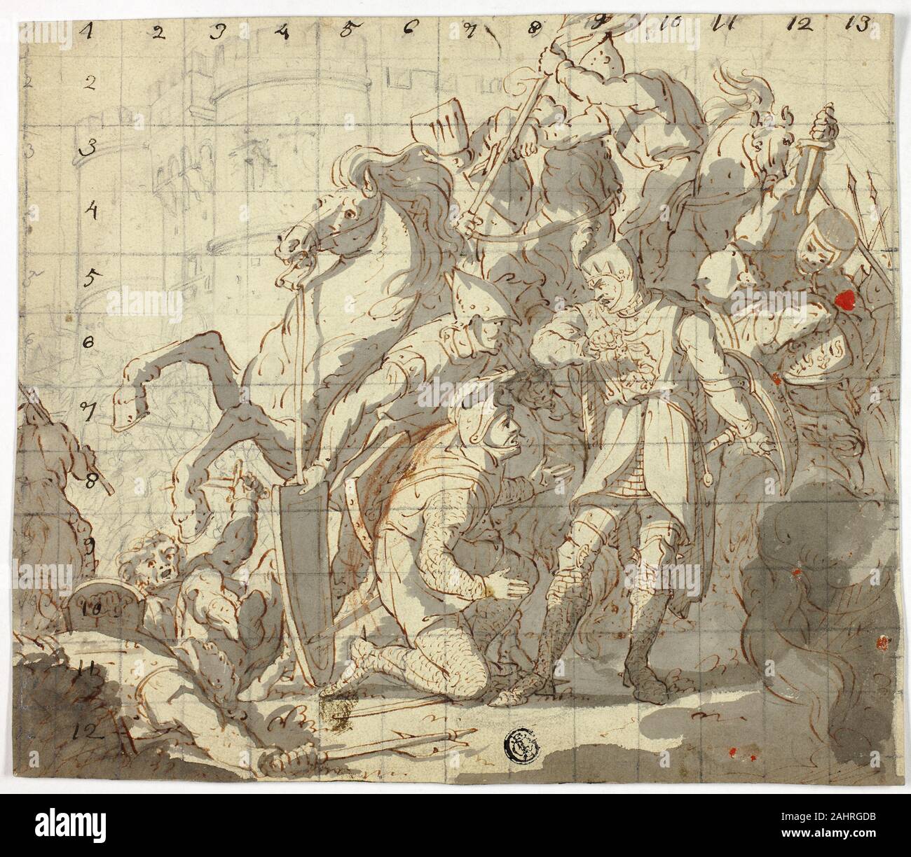 Sir Robert Ker Porter. Fighting Knights Before Castle. 1795–1805 ...