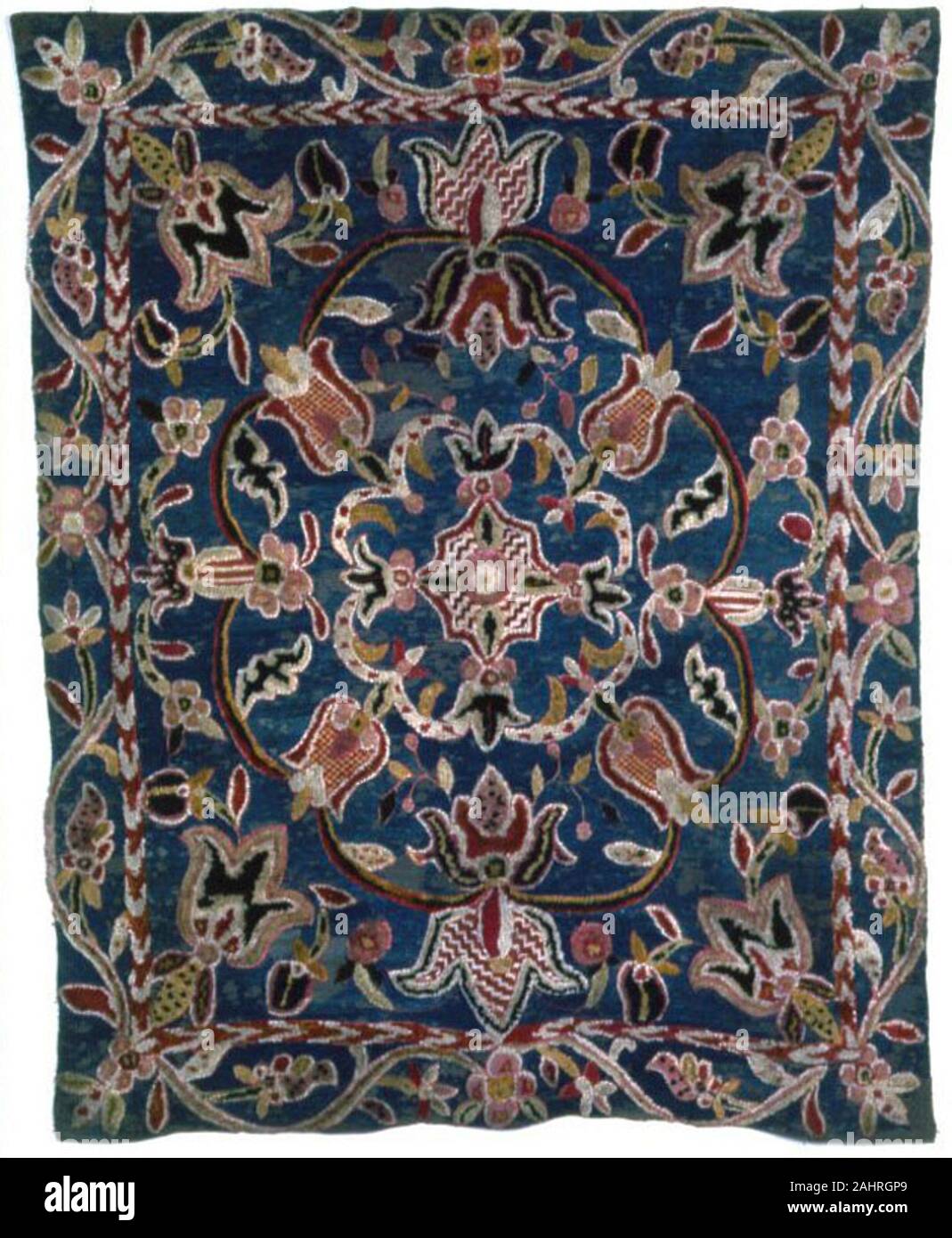 Carpet. 1701–1800. Spain. Wool and cotton, plain weave; with brocaded ...