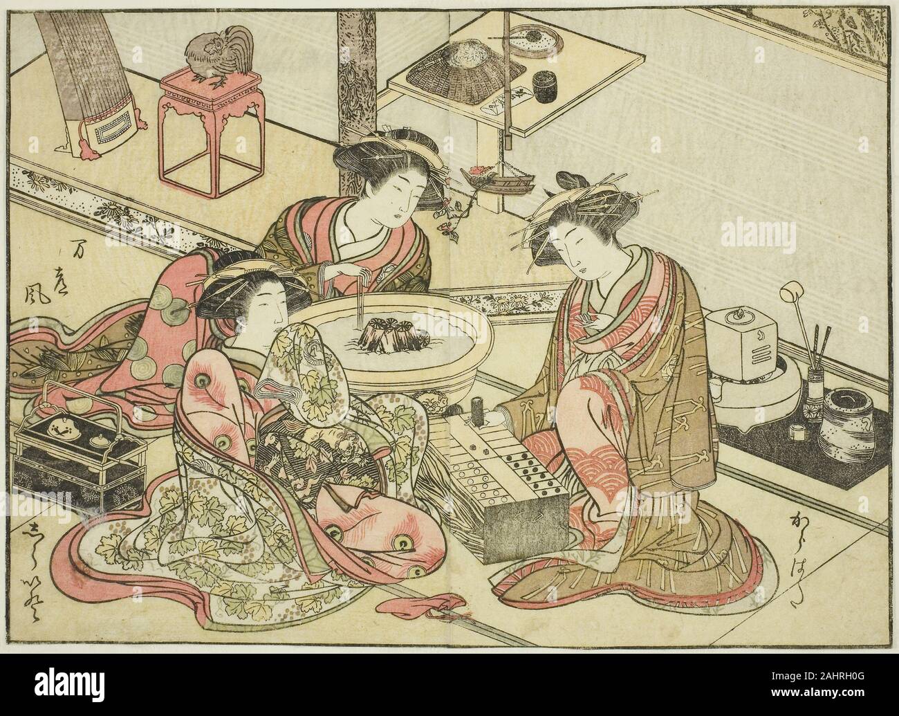 Katsukawa Shunsho. Courtesans of the Yamashiroya, from the book Mirror ...