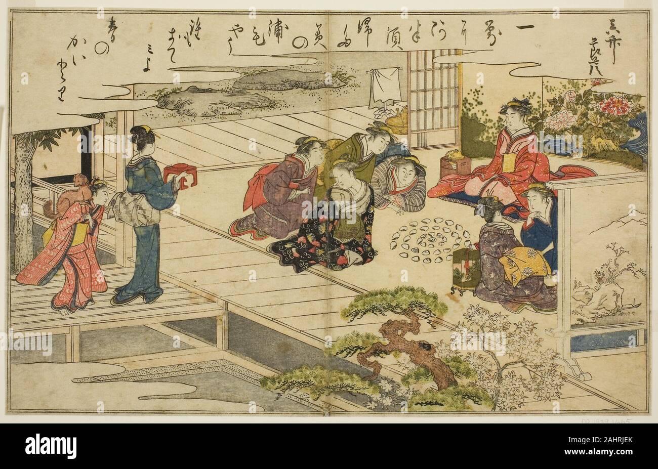 Kitagawa Utamaro. Shell-Matching Game, from the illustrated book Gifts ...