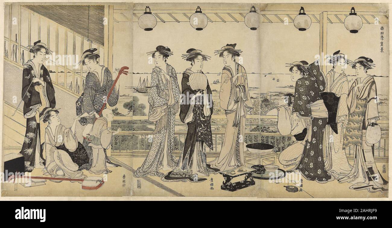 Utagawa Toyokuni I. The Four Seasons in the South (Minami Shiki) Summer ...