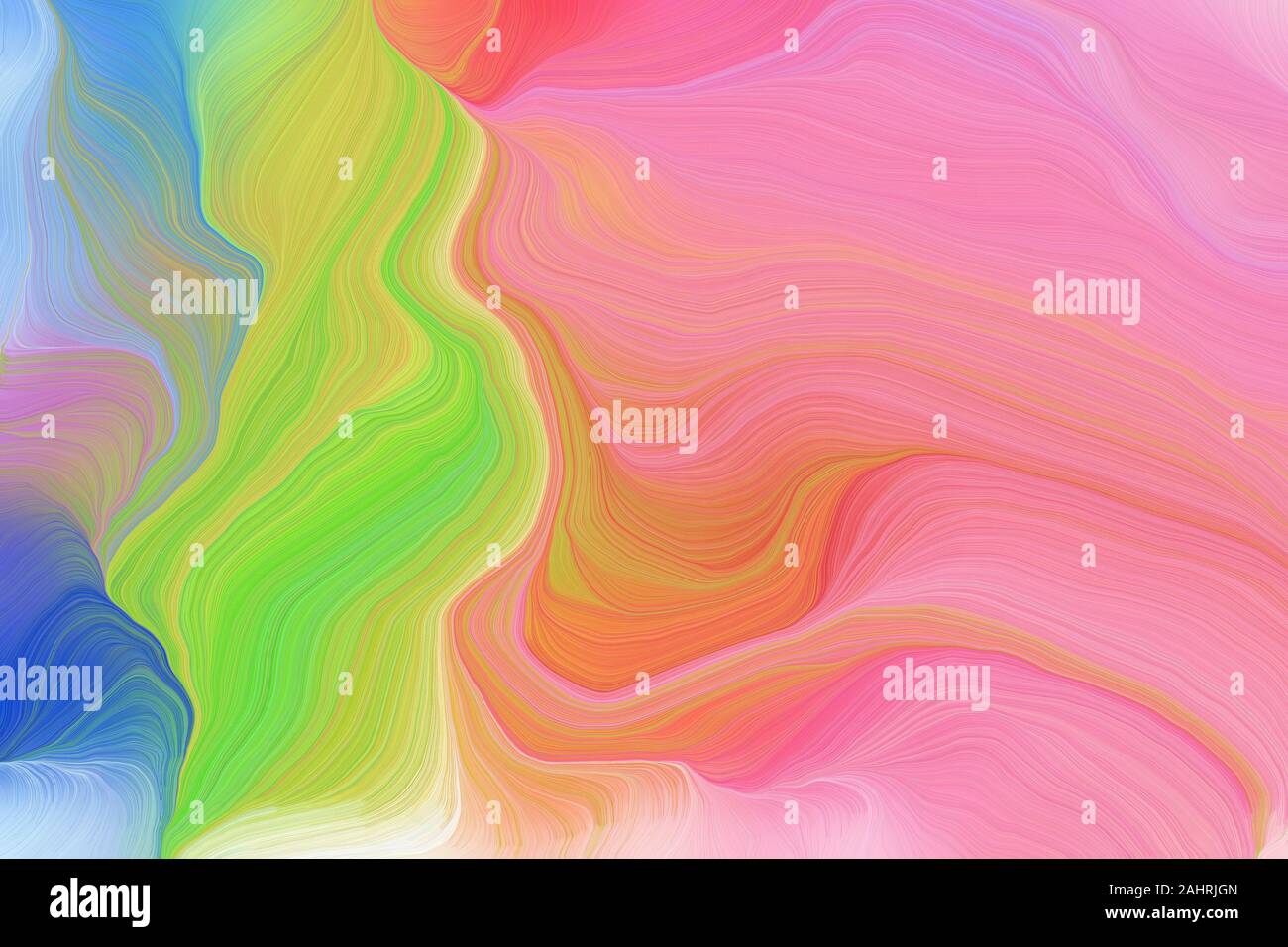 vibrant colors modern curvy waves background illustration with light ...