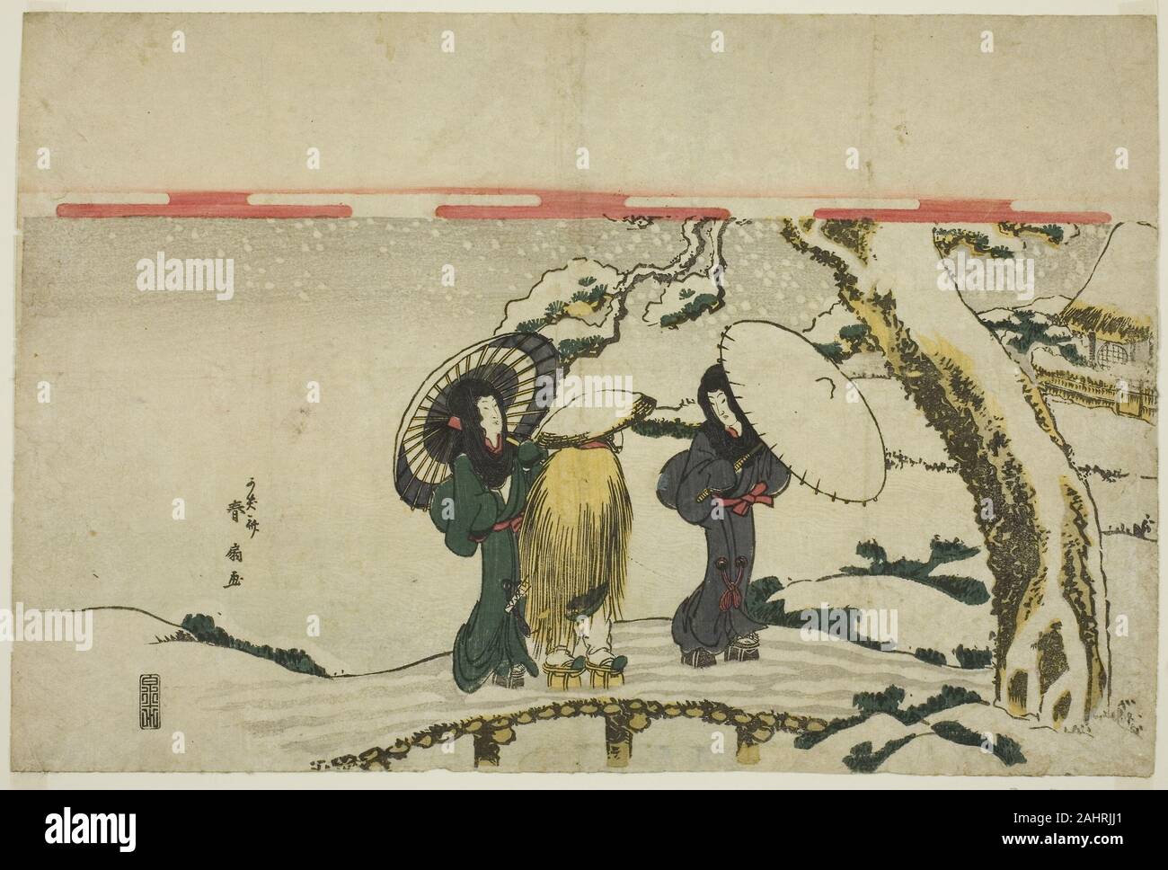 Katsukawa Shunsen (Shunko II). Travelers in Snow. 1804–1820. Japan ...