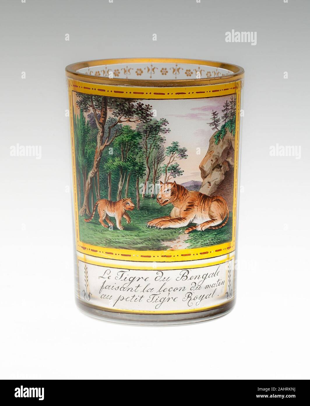 Anton Kothgasser. Beaker. 1810–1825. Vienna. Glass Stock Photo - Alamy