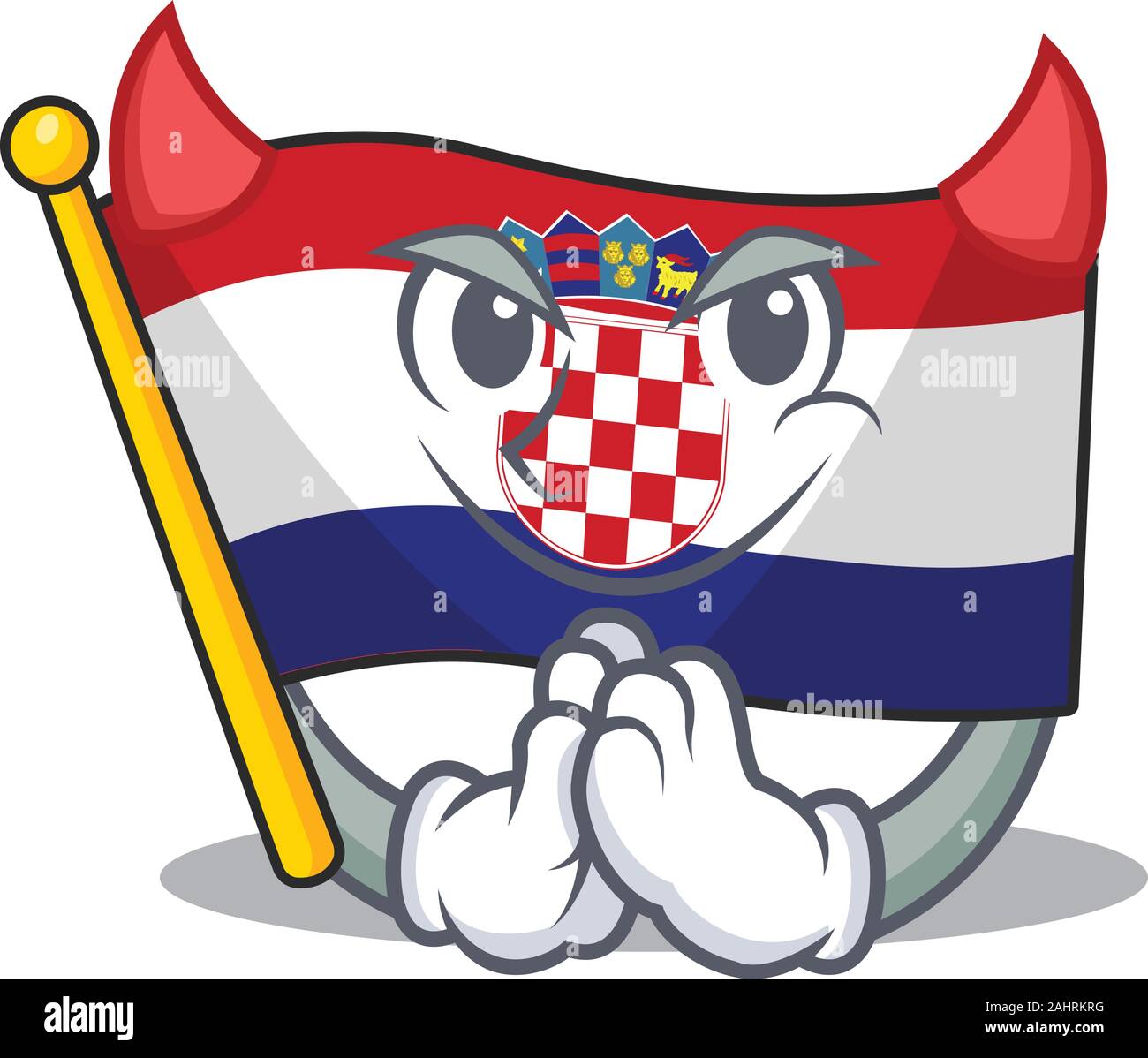 Happy cartoon flag croatia hi-res stock photography and images - Alamy