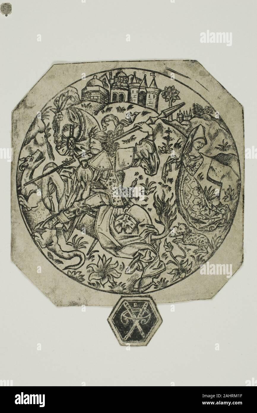 St george dragon engraving hi-res stock photography and images - Alamy
