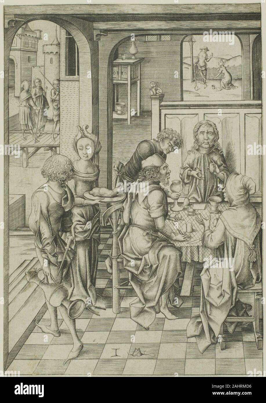 Israhel van Meckenem, the younger. Christ at Emmaus. 1465–1503. Germany ...