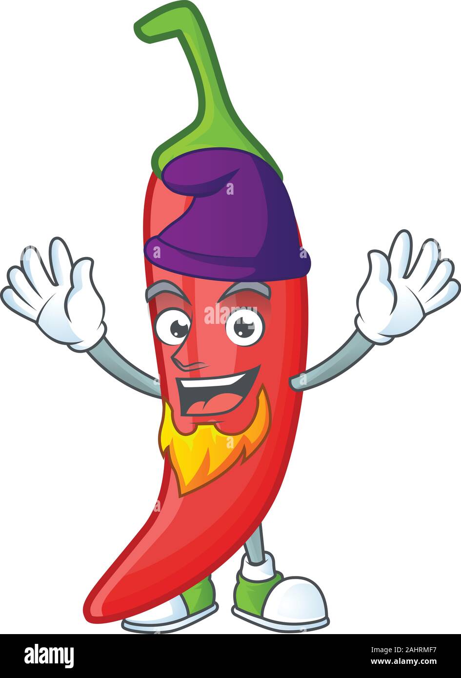 Red chili mascot cartoon style as an Elf Stock Vector Image & Art - Alamy