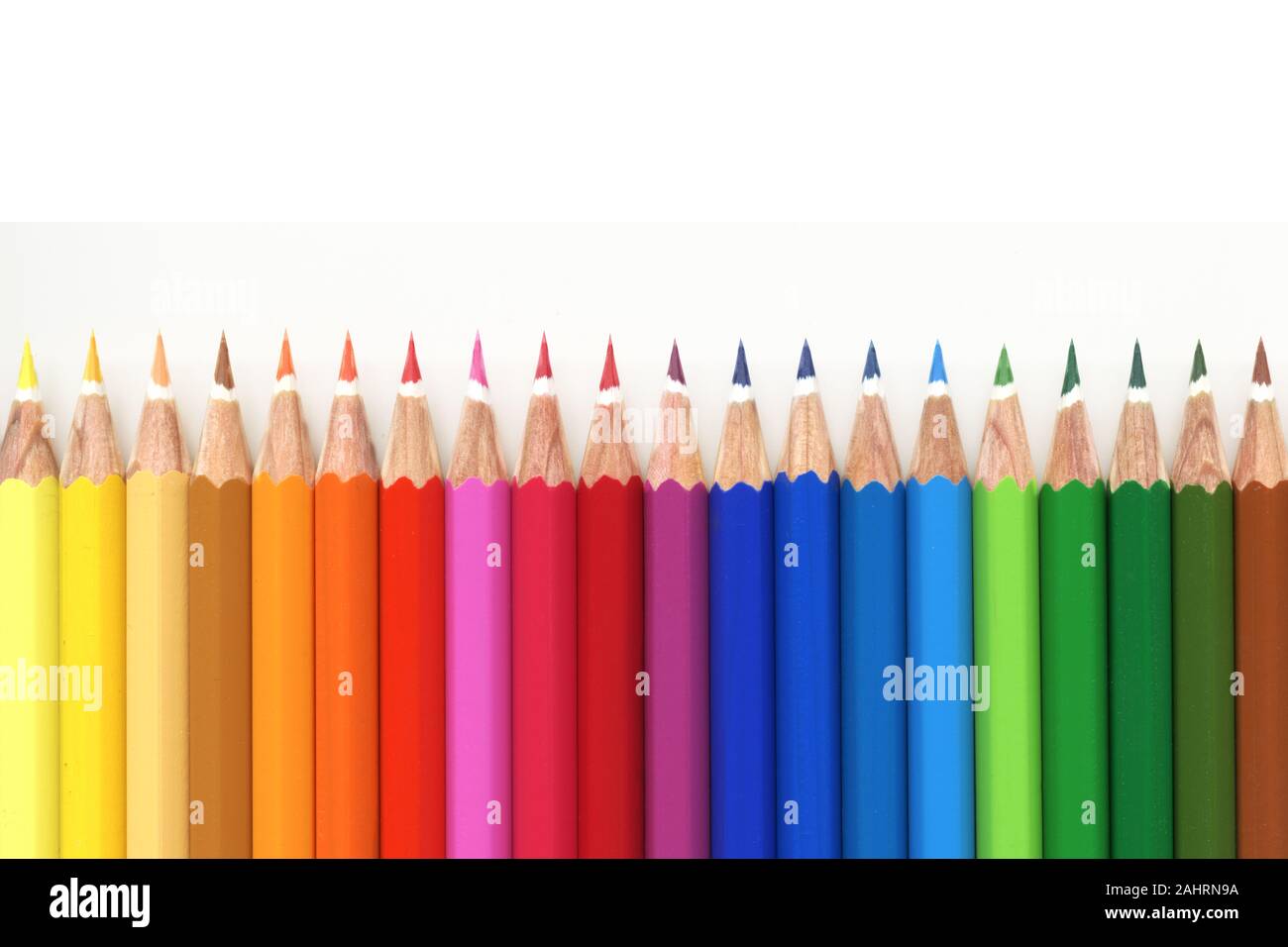 Many color pencil by ordering Stock Photo - Alamy