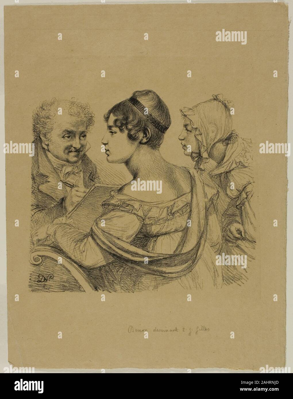 Dominique-Vivant Denon. Self-Portrait with Two Young Ladies. 1811–1822 ...