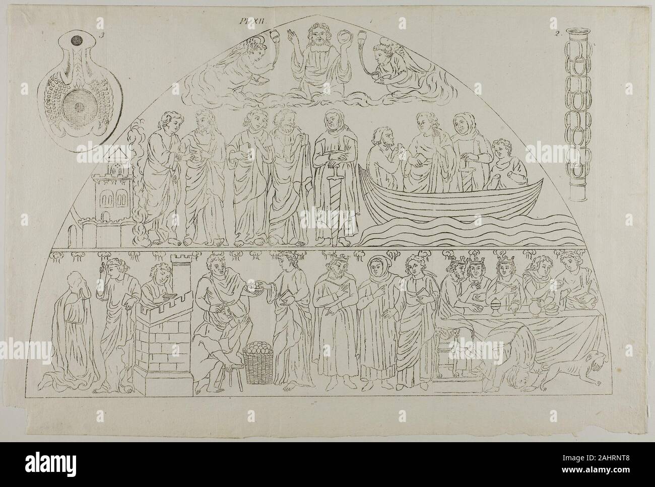 Aubin-Louis Millin. Three Images from Millin's Atlas, plate XII. 1807 ...